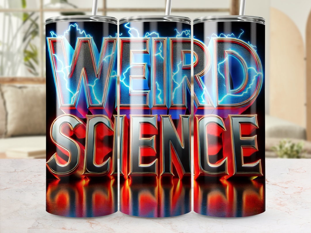 Weird Science Tumbler, Lightning Bolt Art, Funny Science Gift, Electric ...