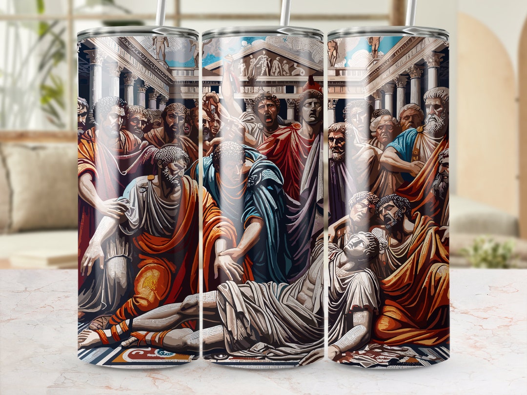 Roman Emporer Assassination Art Tumbler, Ancient Rome History Insulated ...