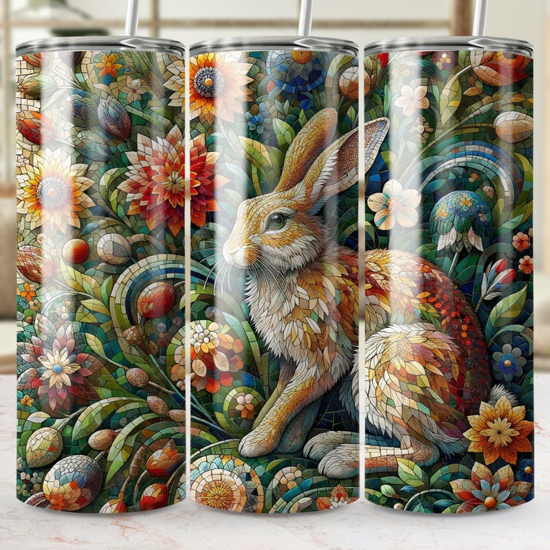 Rabbit Mosaic - Etsy