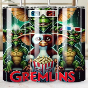 Funny Movie Gizmo Gremlin Style Tumbler Wrap 20 Oz Personalized Gifts ...