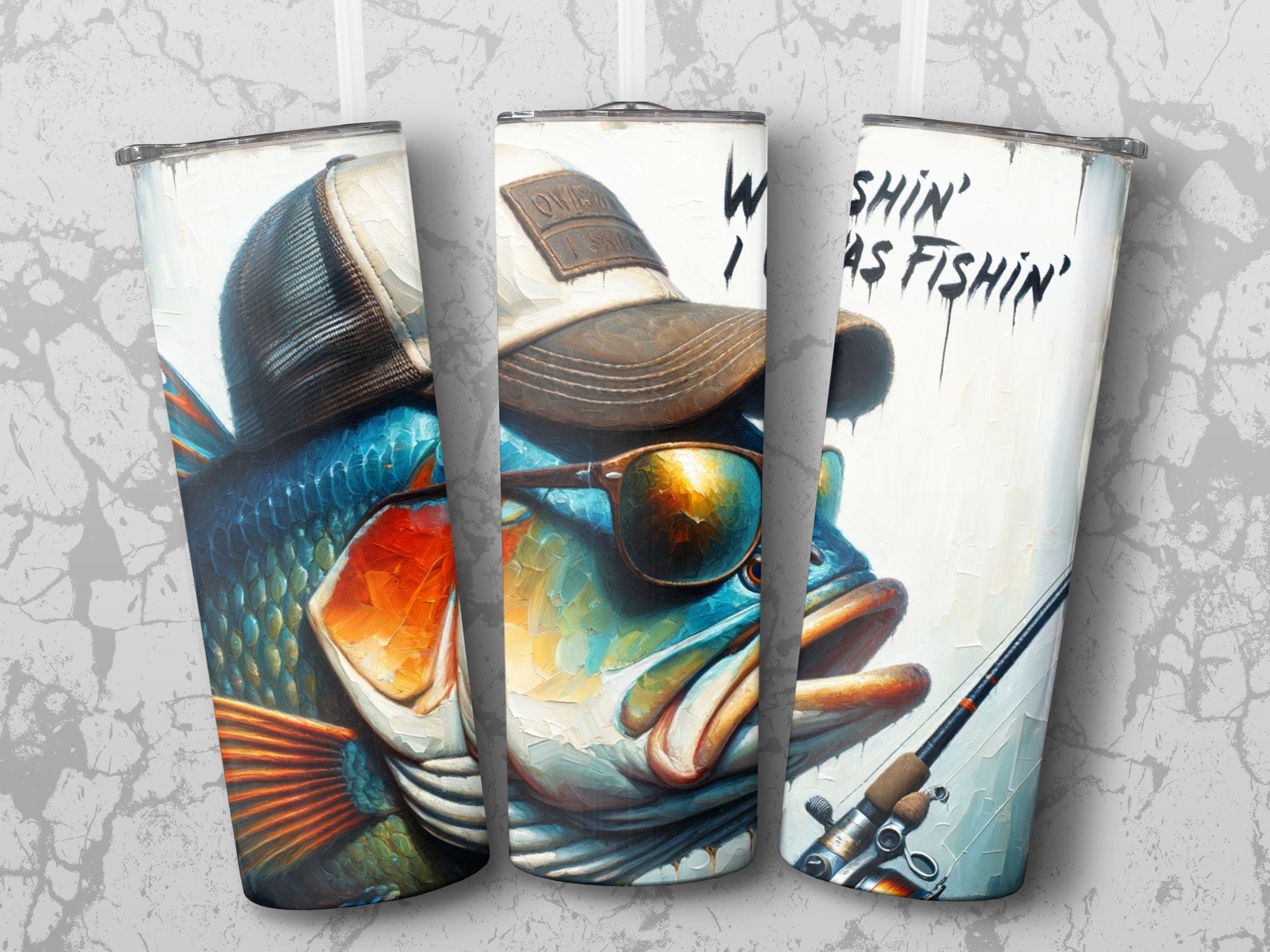 Fishing Tumbler, Unique Angler Gift, Outdoor Enthusiast Travel Mug ...