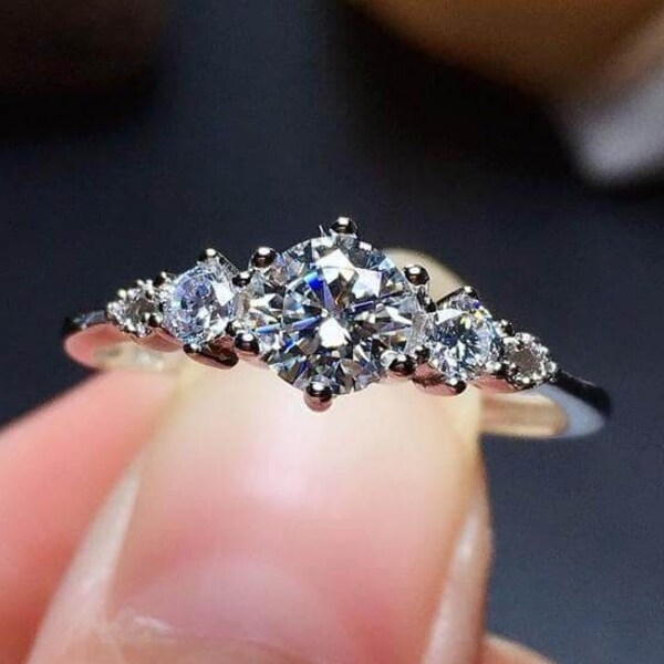 Stone Wedding Ring - Etsy