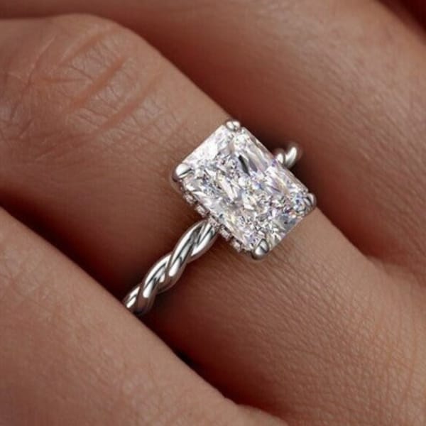 Twisted Band Engagement Ring - Etsy