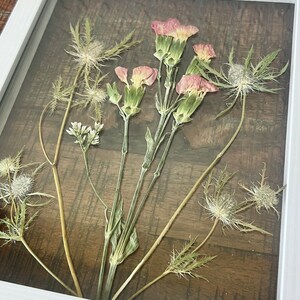 8x10 Pressed Flower Frame Preserved Carnations Flower Art Home Decor ...