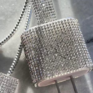 Rhinestone 5 Pcs Charging Cable Protective Sleeve for iPhone | Bling ...
