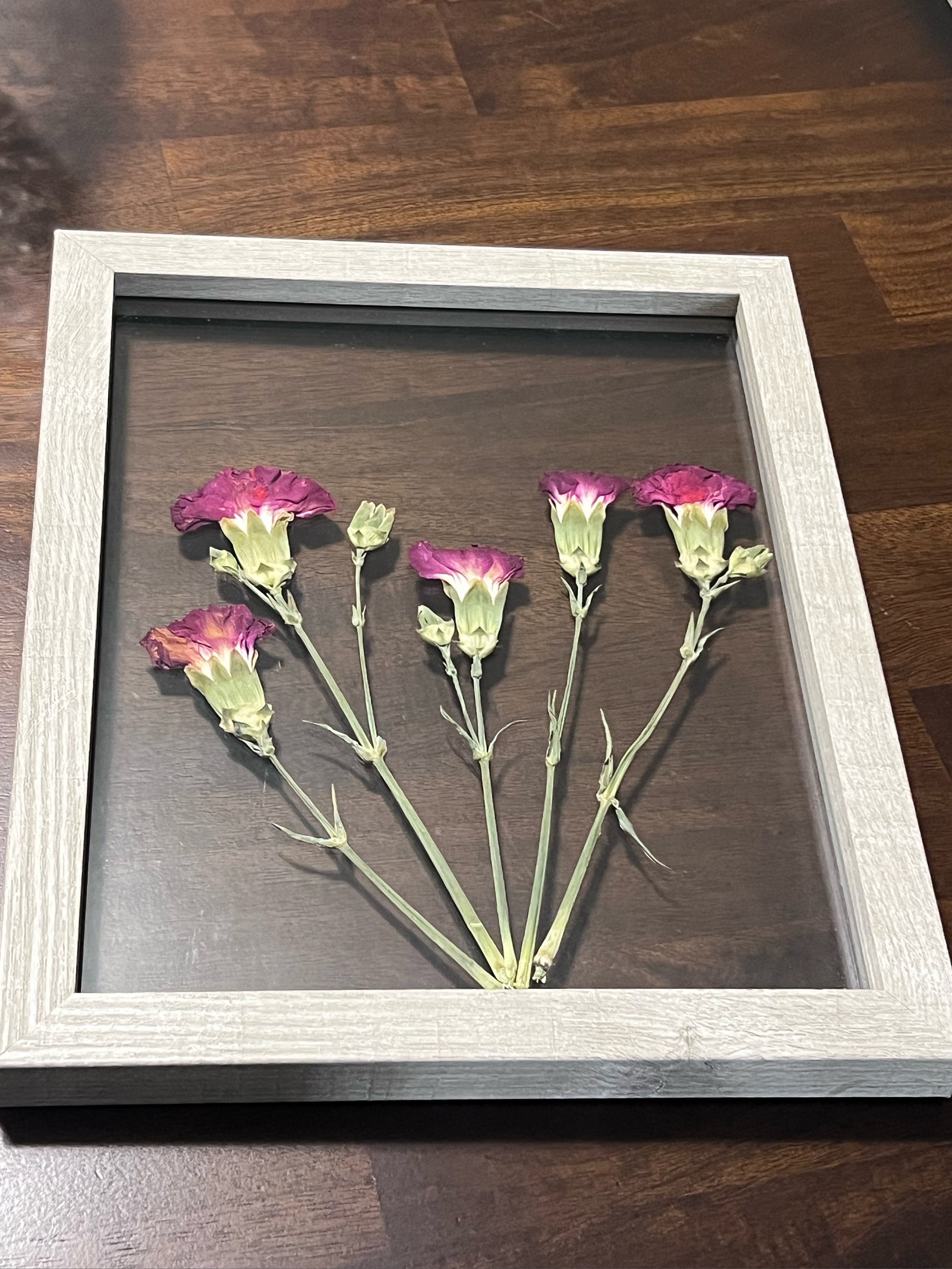 Elegant 8x10 Pressed Flower Frame Preserved Carnations Flower Art Home ...