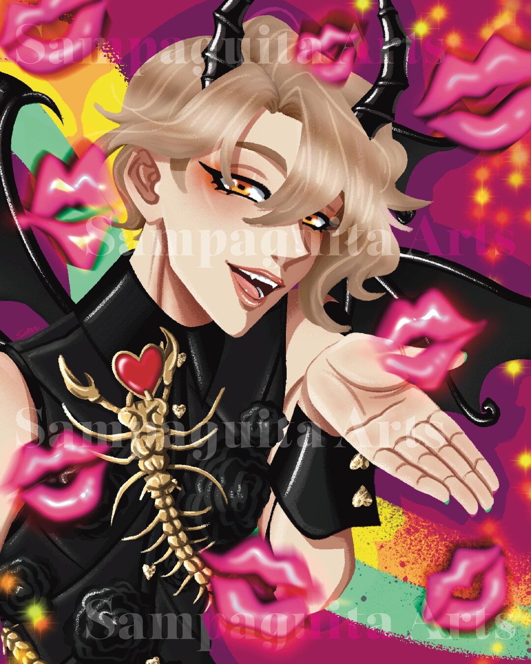 Obey Me! Asmodeus Print - Etsy