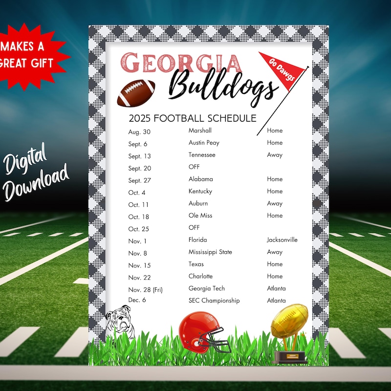 Football Games Calendar - Etsy