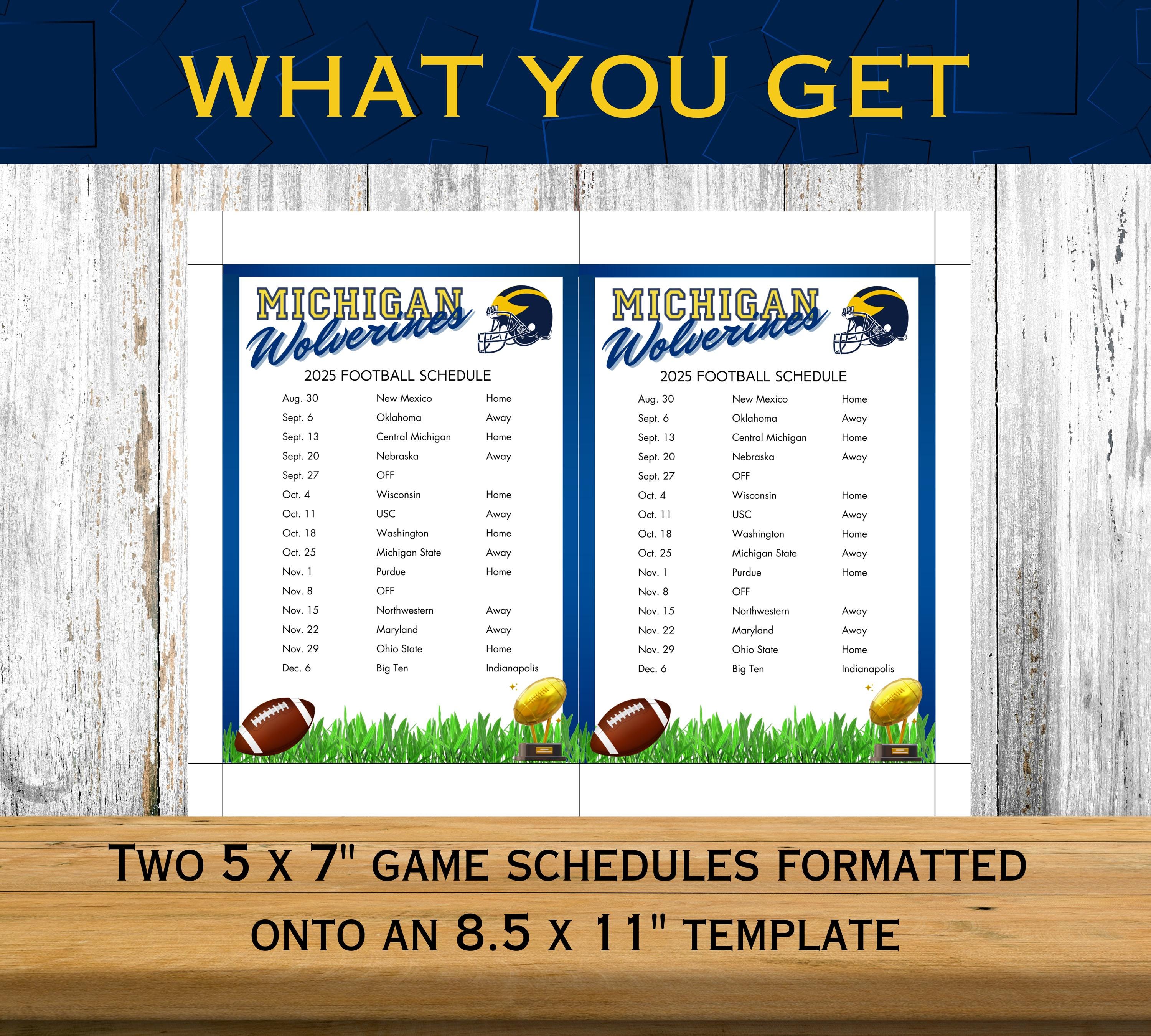 2025 Michigan Football Schedule | Wolverines College Football Calendar ...