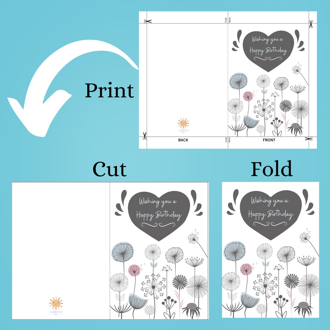 Happy Birthday Greeting Card Printable Birthday Card - Etsy