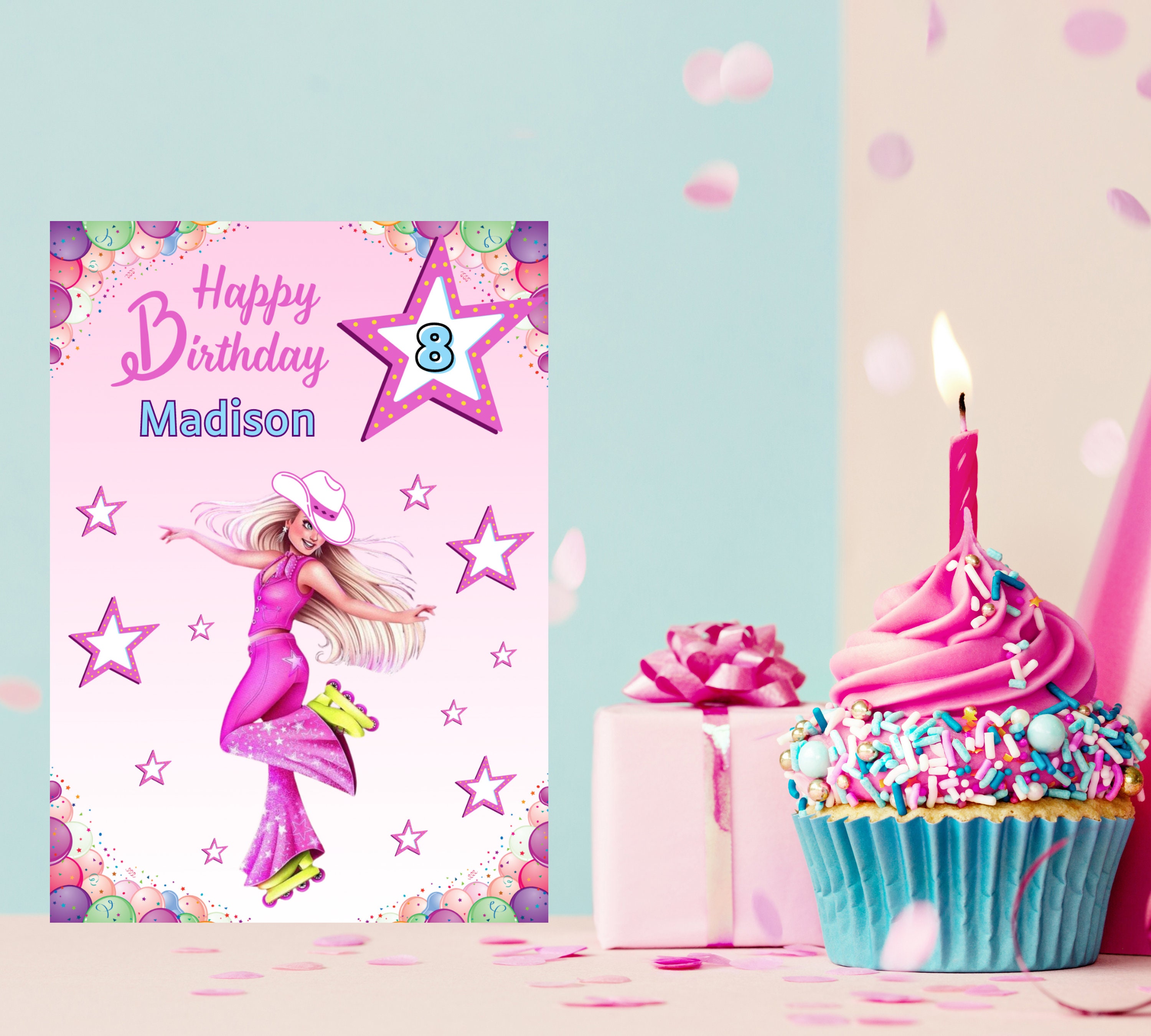 Glam Girl Birthday Card | Personalized Birthday Greeting | Editable ...