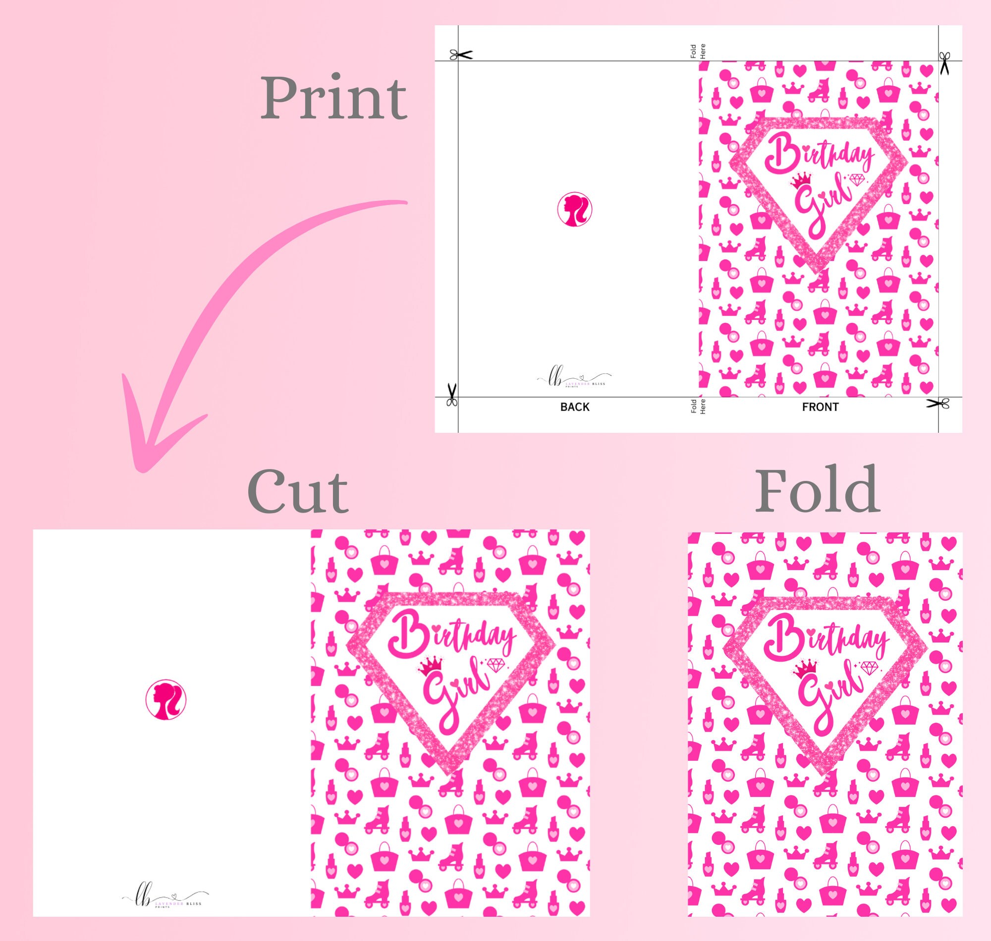 Glam Girl Birthday Card | Birthday Girl Greeting Card | Diamond ...