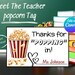 Back-to-school Open House Popcorn Tag | Meet the Teacher | Self Edit ...