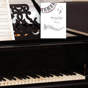 Piano Teacher Thank You Card | Musical Instructor Appreciation ...