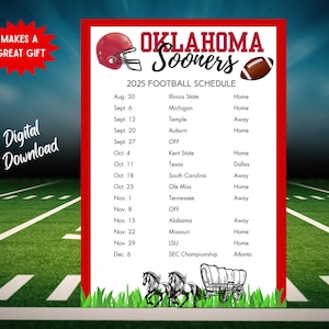 2025 Oklahoma Football Schedule | Sooners College Football Calendar ...