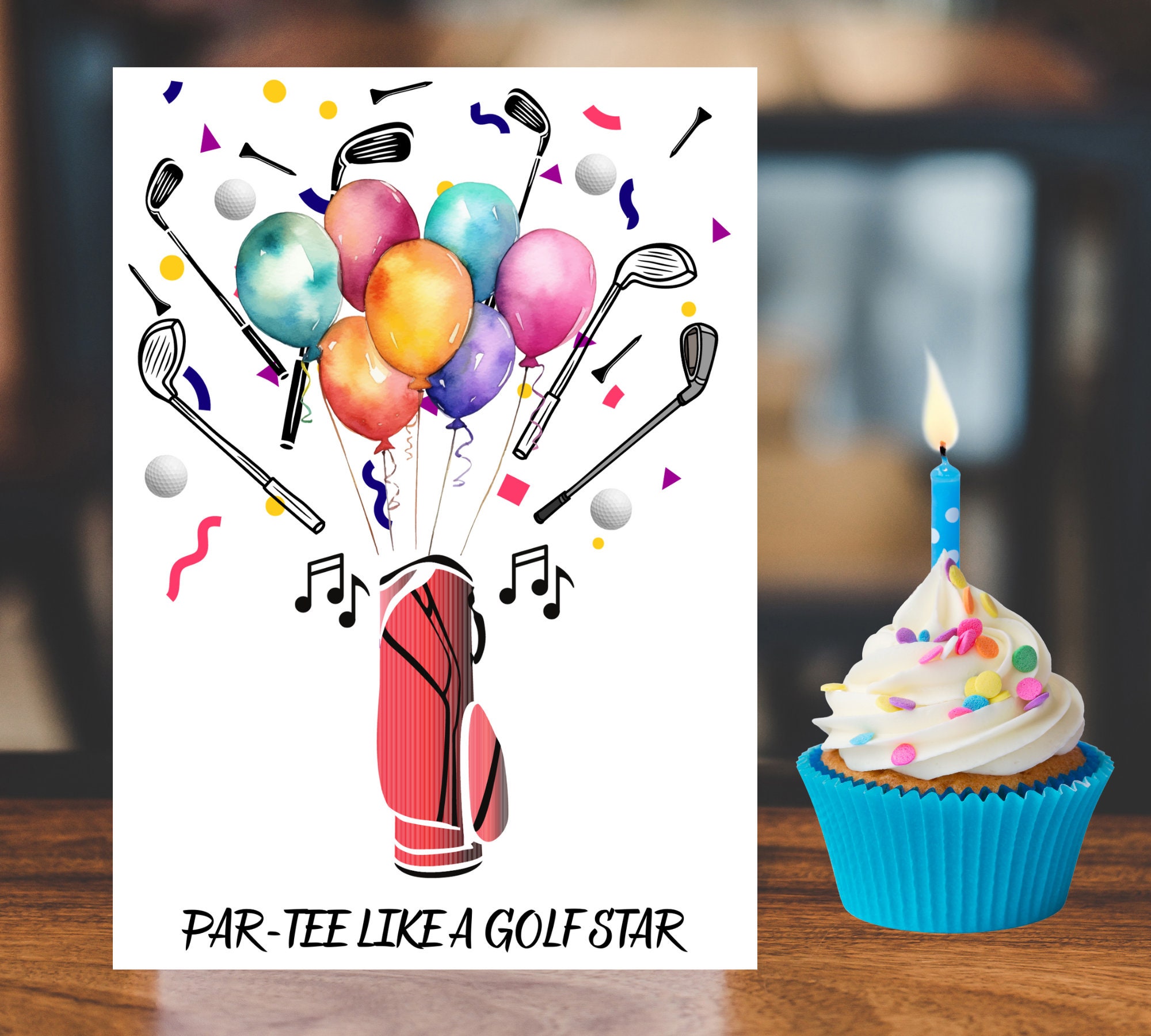 Golf Birthday Card | Par-tee Like a Golf Star | Instant Download ...