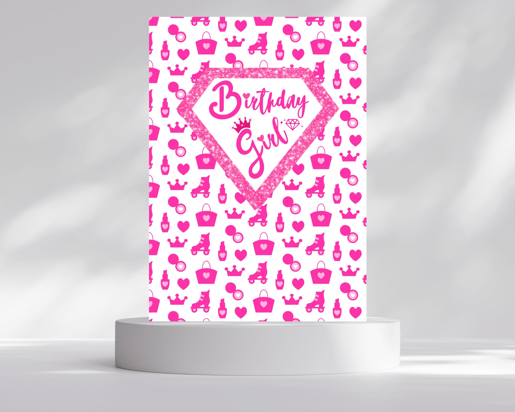 Glam Girl Birthday Card | Birthday Girl Greeting Card | Diamond ...