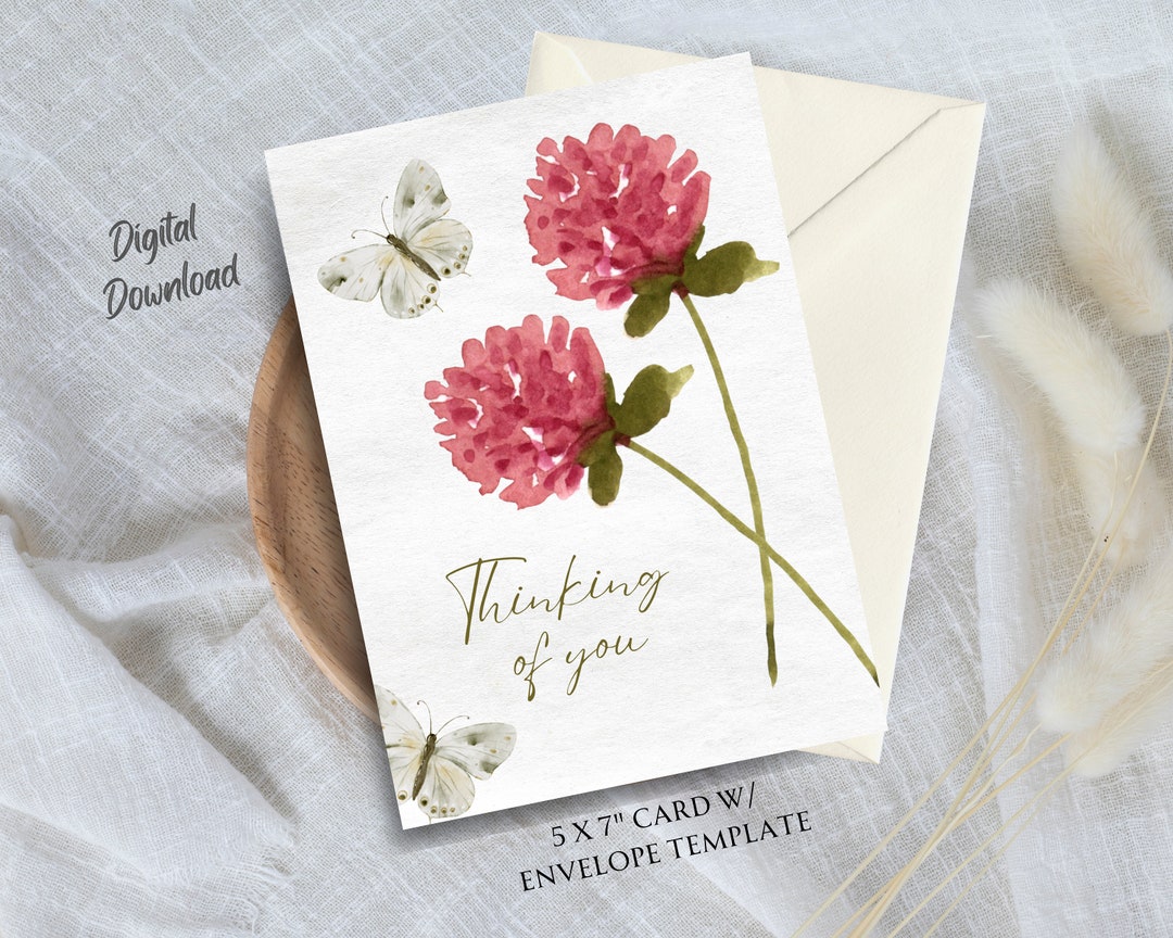 Thinking of You Greeting Card | Printable Instant Download | Recovery ...