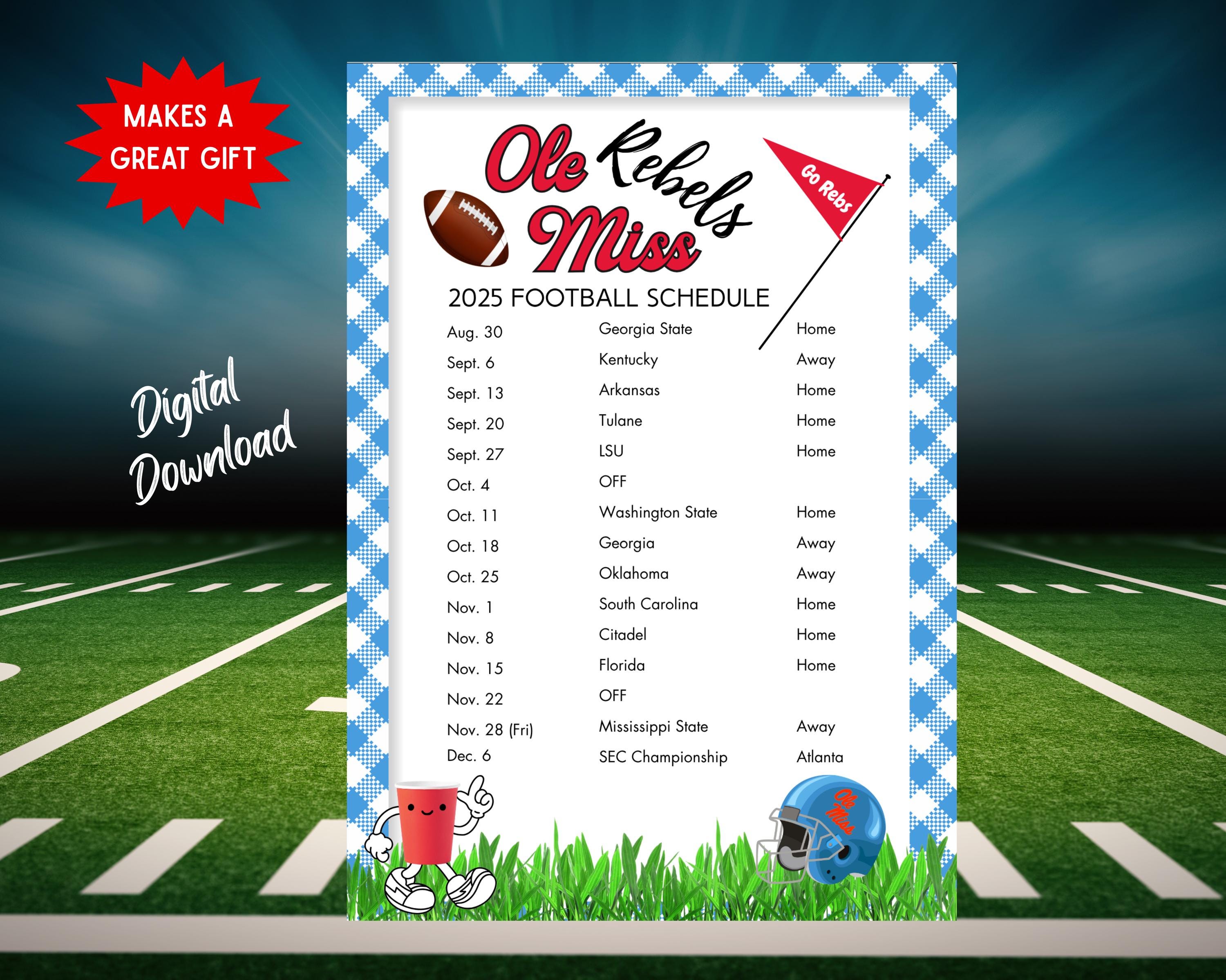 2025 University of Mississippi Football Schedule | Ole Miss College ...