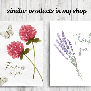 Sympathy Card | Thinking of You | Hand-painted Watercolor Flower and ...