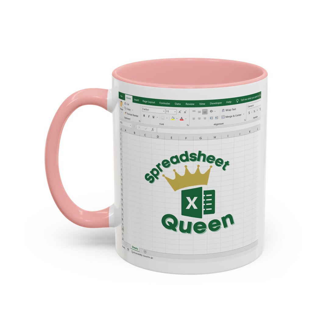 Spreadsheet Queen Excel Mug, Accountant Coffee Cup, Office Gift, Boss ...