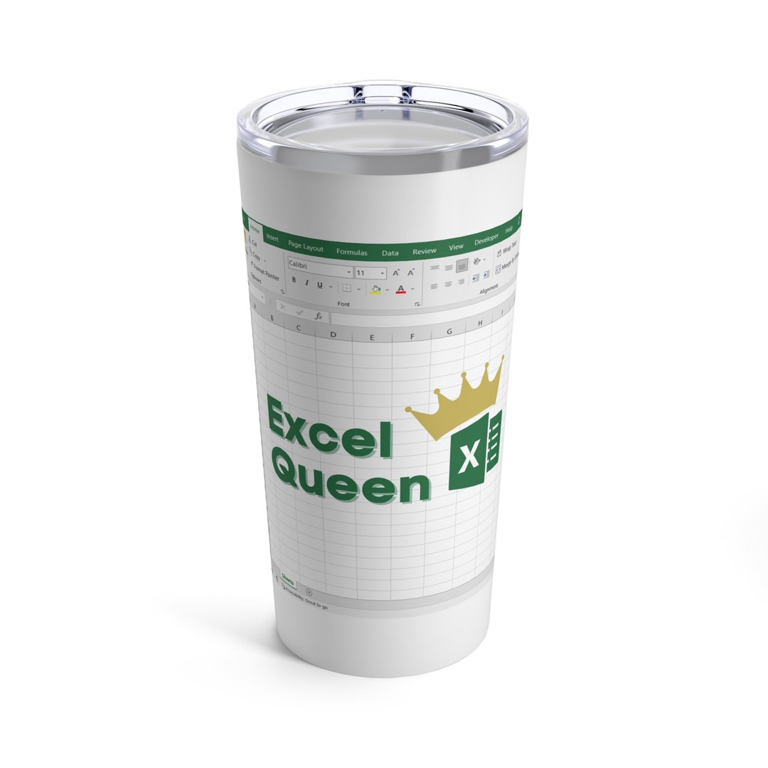 Cute Excel Queen Tumbler, Funny Office Gift, Gift for Analyst, Cute ...