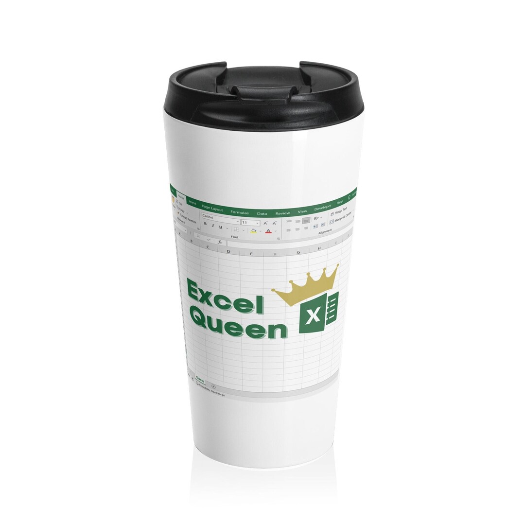 Spreadsheet Queen Travel Mug Stainless Steel Tumbler, Data Analyst Gift ...