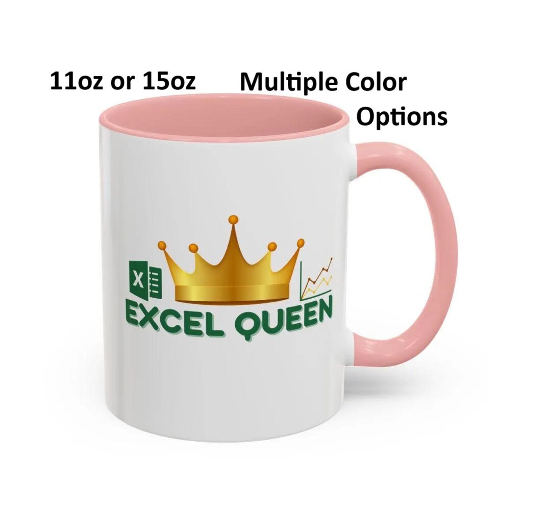 Cute Excel Queen Mug, Finance Girl Gift, Finance Gifts Women ...