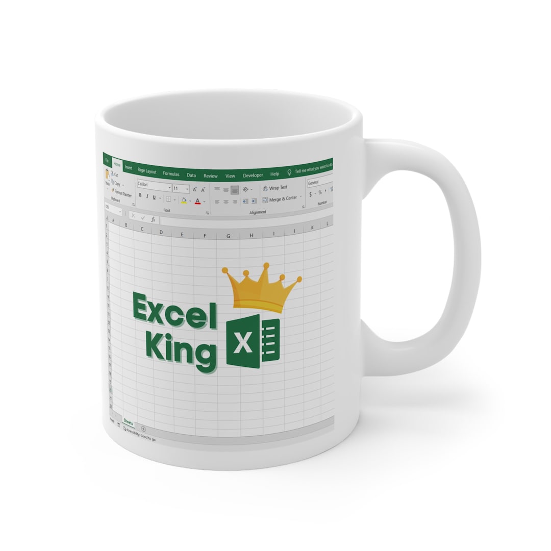 Excel King Coffee Mug, Spreadsheet King Coffee Mug, Excel King Mug ...