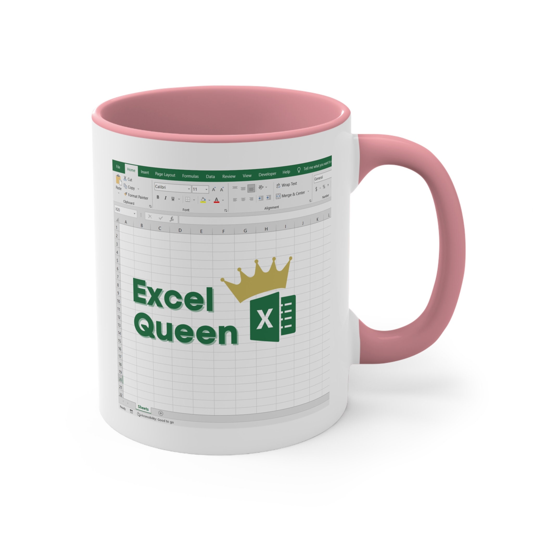 Excel Queen Coffee Mug Spreadsheet Queen Coffee Mug Excel - Etsy