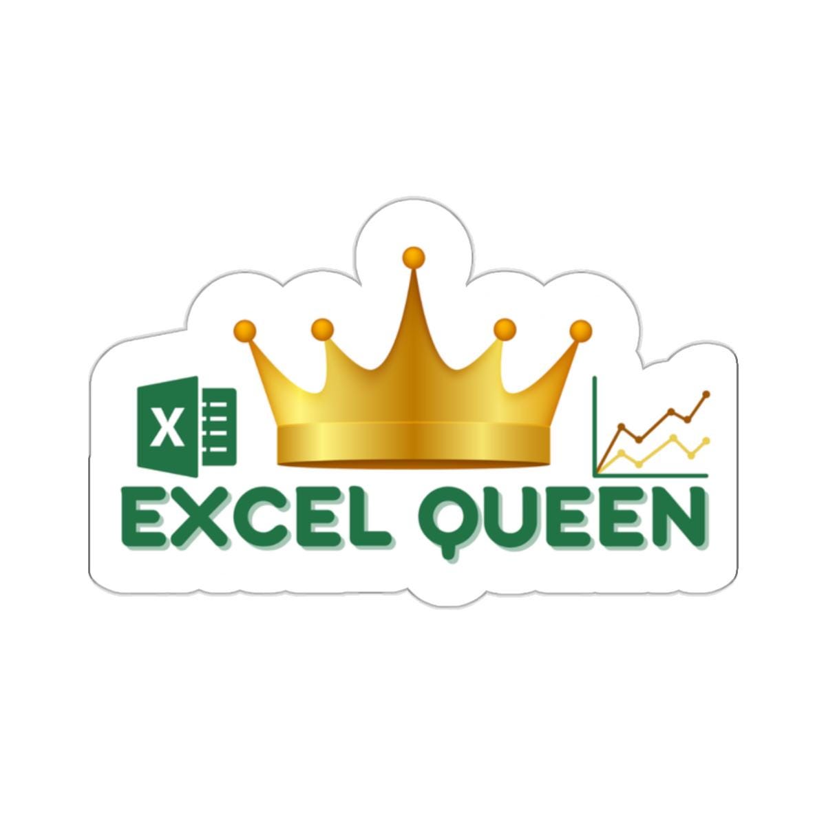 Excel Queen Funny Excel Sticker, Funny Excel Gift for Her, Excel Laptop ...