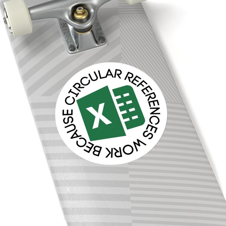 Excel Circular Reference Stickers, Funny Excel Gift, Spreadsheet ...