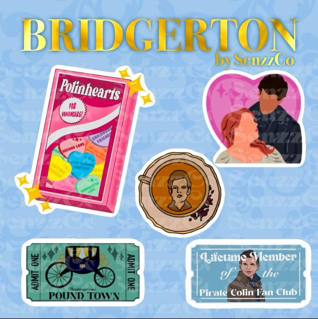 Bridgerton Inspired Sticker Pack | Bridgerton | Colin Bridgerton ...