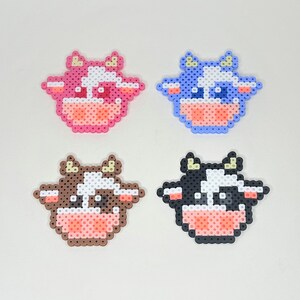Cute Cow Head Pixel Perler Bead - Etsy