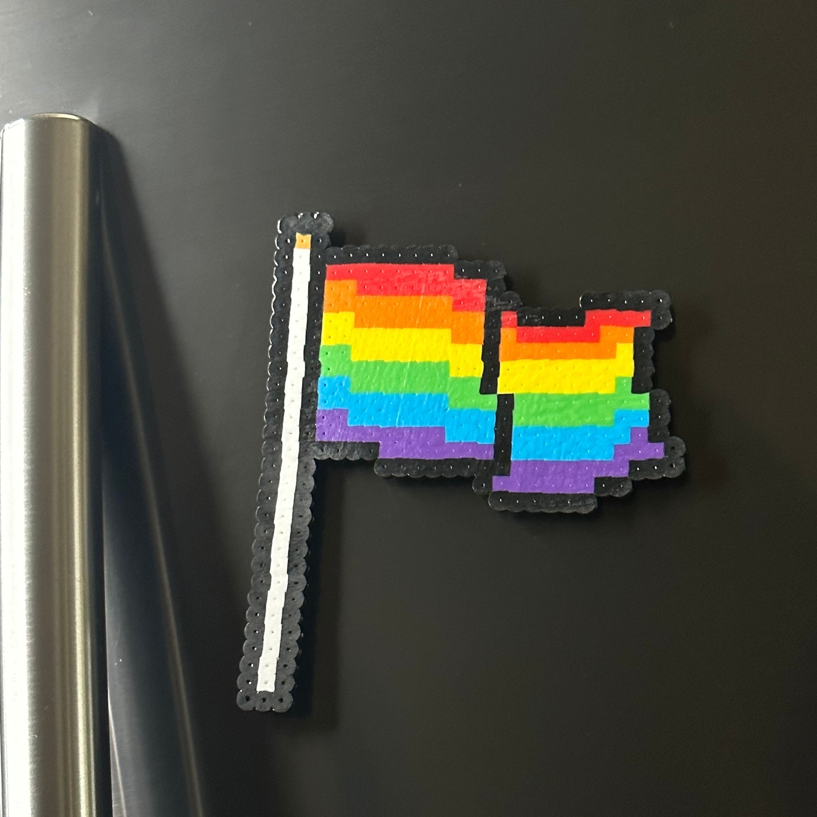 Rainbow Pride Flag Pixel Perler Bead - Etsy