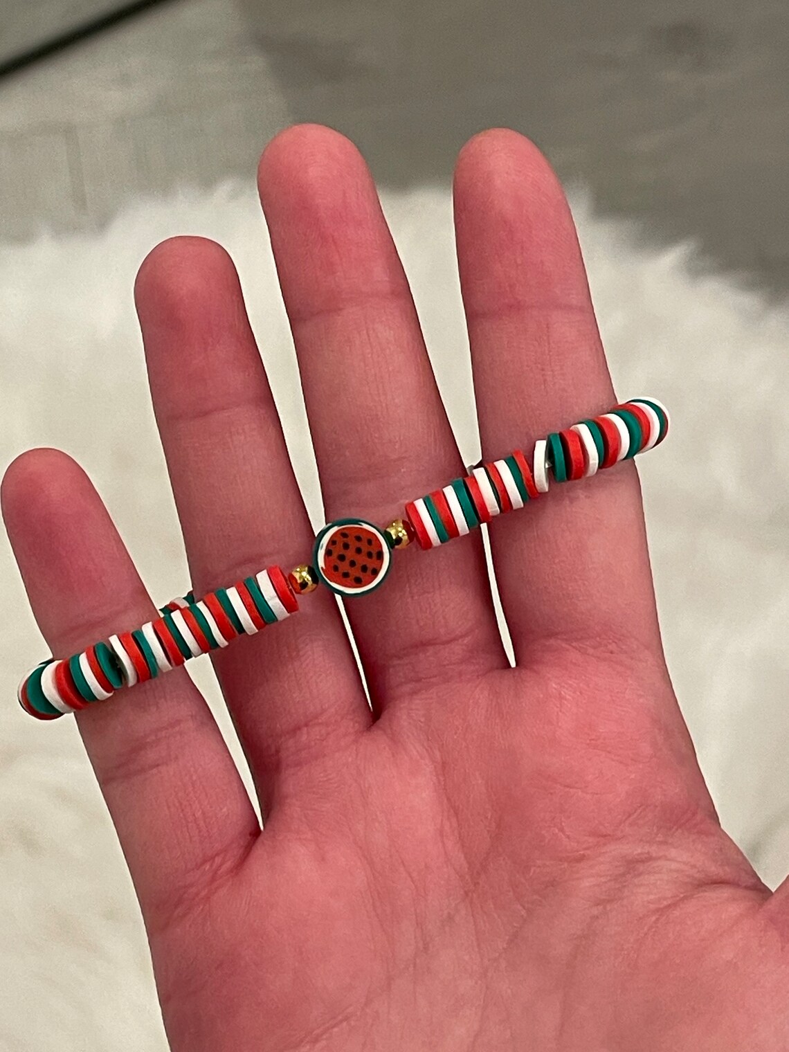 Preppy Watermelon Bracelet - Etsy