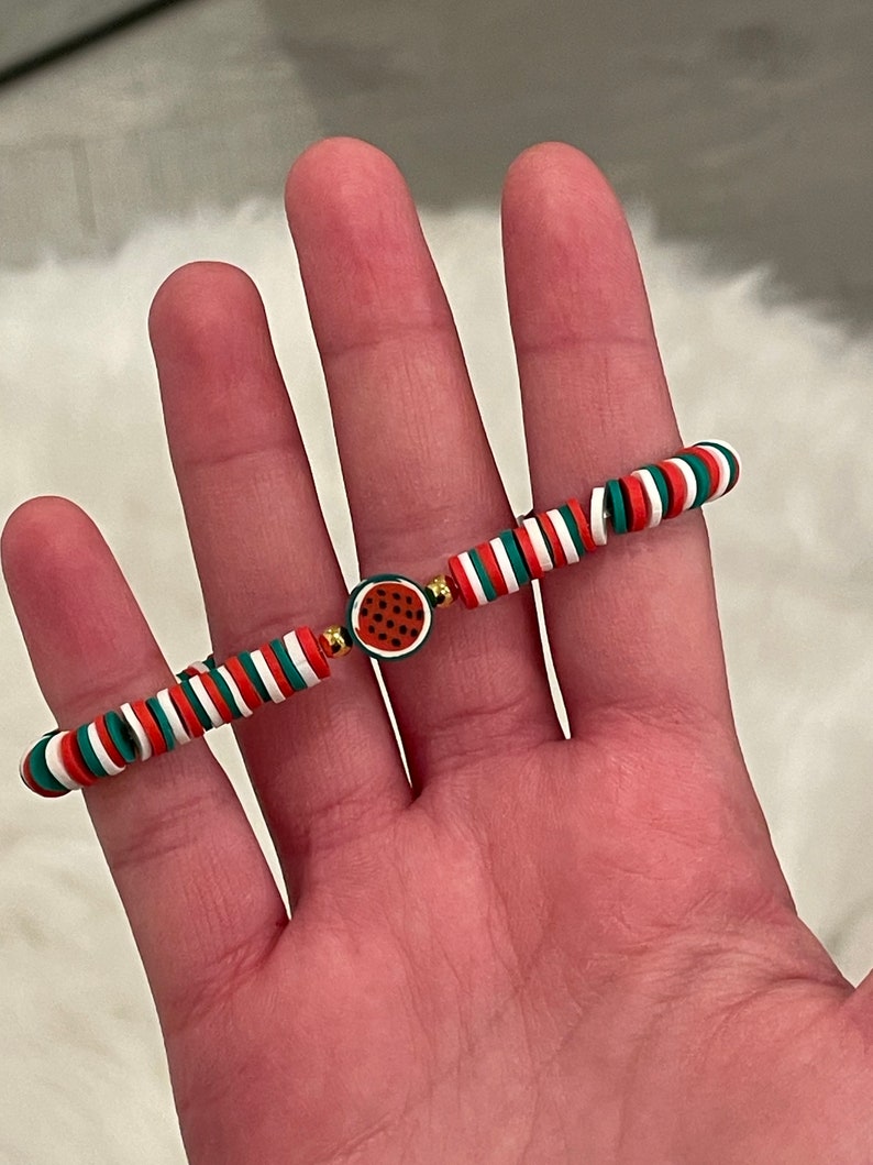 Preppy Watermelon Bracelet - Etsy
