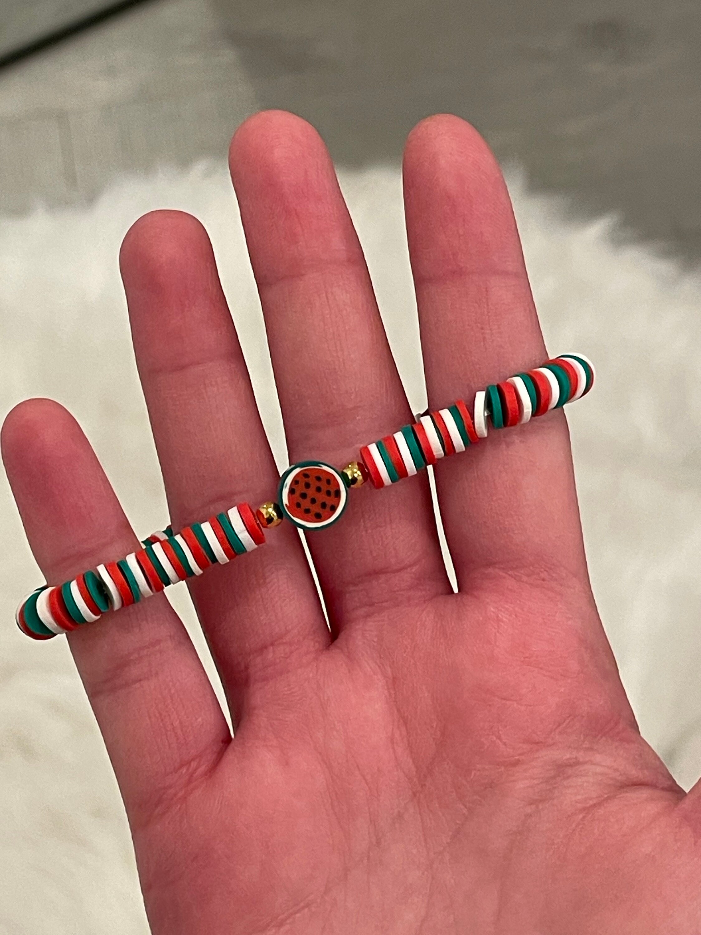 Preppy Watermelon Bracelet - Etsy
