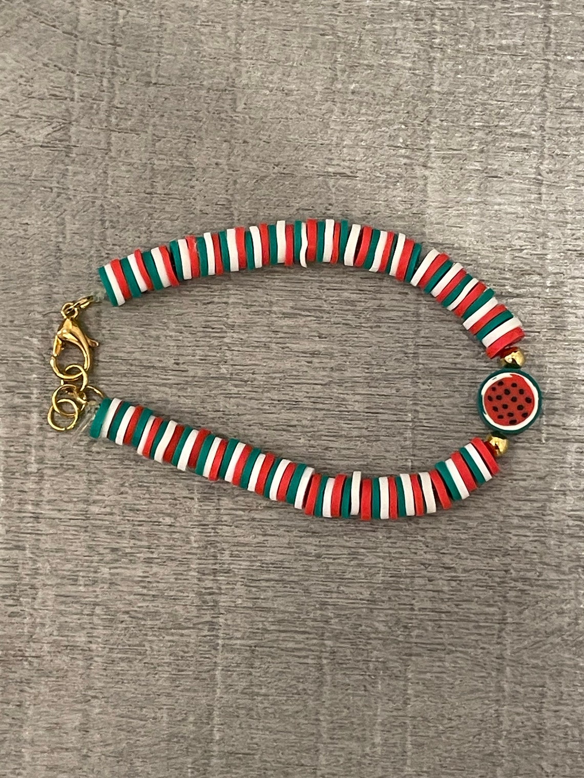 Preppy Watermelon Bracelet - Etsy