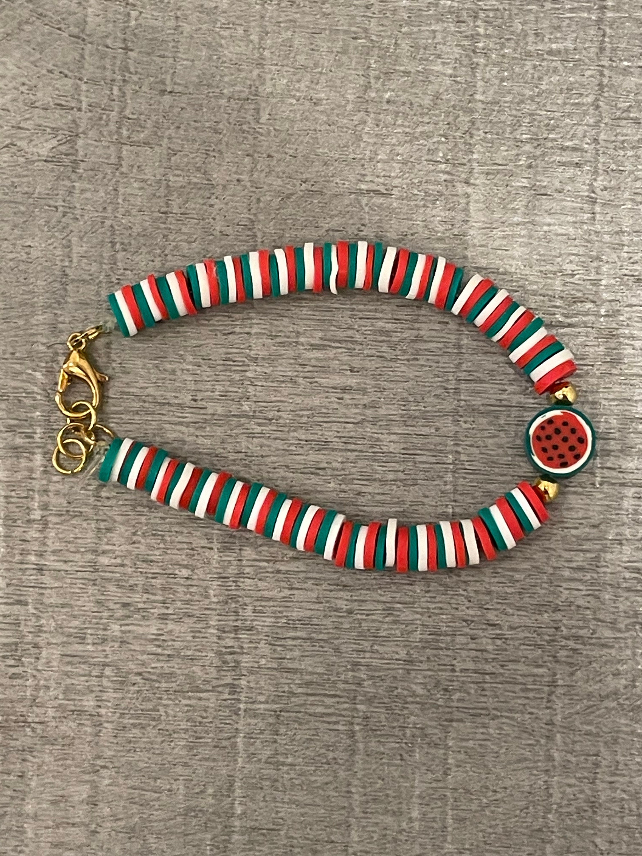 Preppy Watermelon Bracelet - Etsy