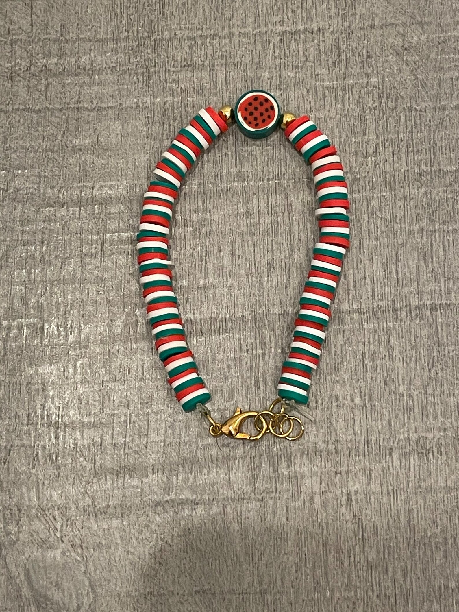 Preppy Watermelon Bracelet - Etsy