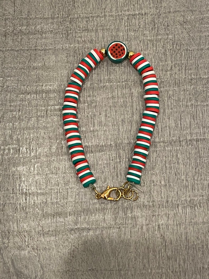 Preppy Watermelon Bracelet - Etsy