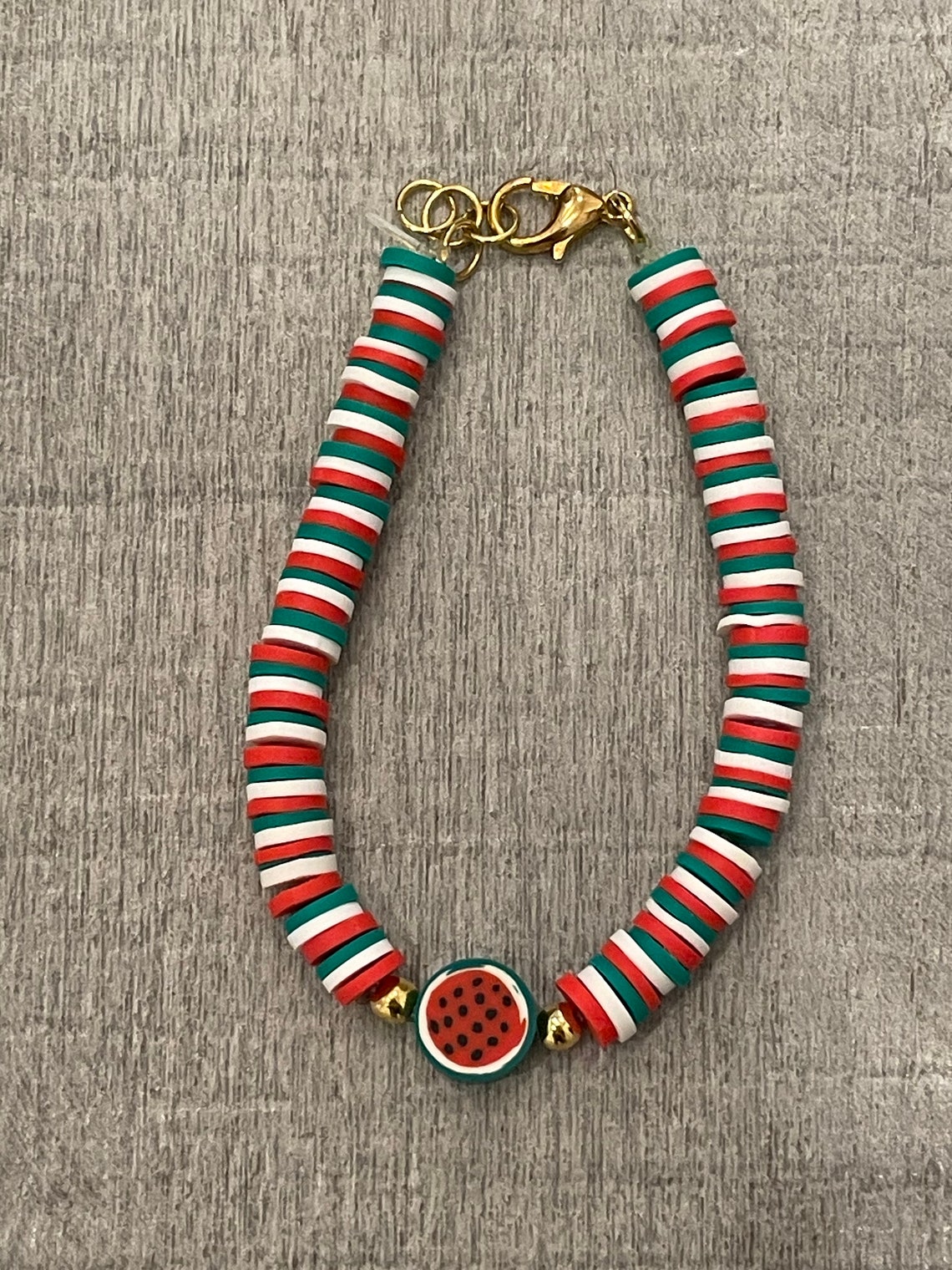 Preppy Watermelon Bracelet - Etsy