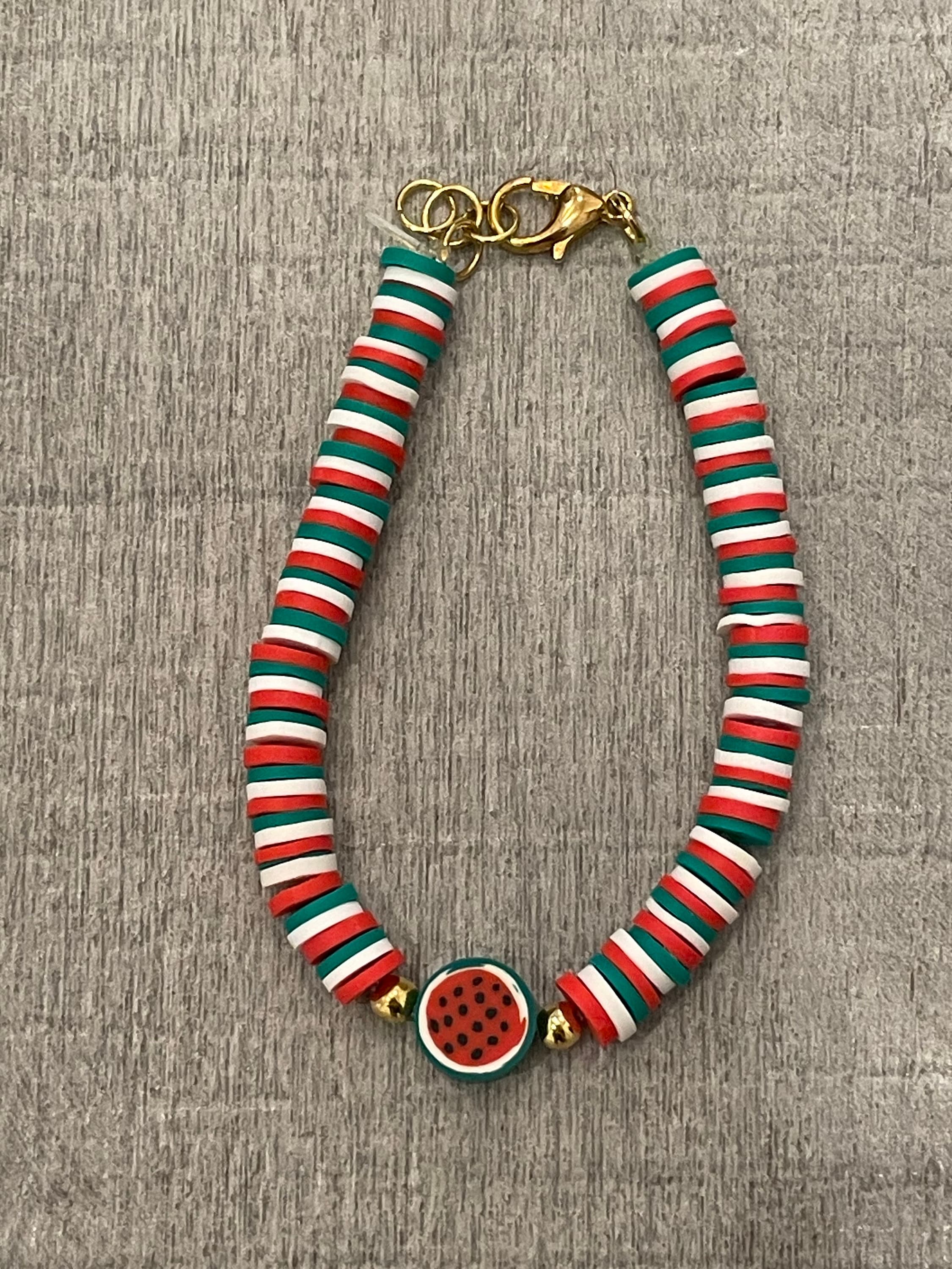 Preppy Watermelon Bracelet - Etsy