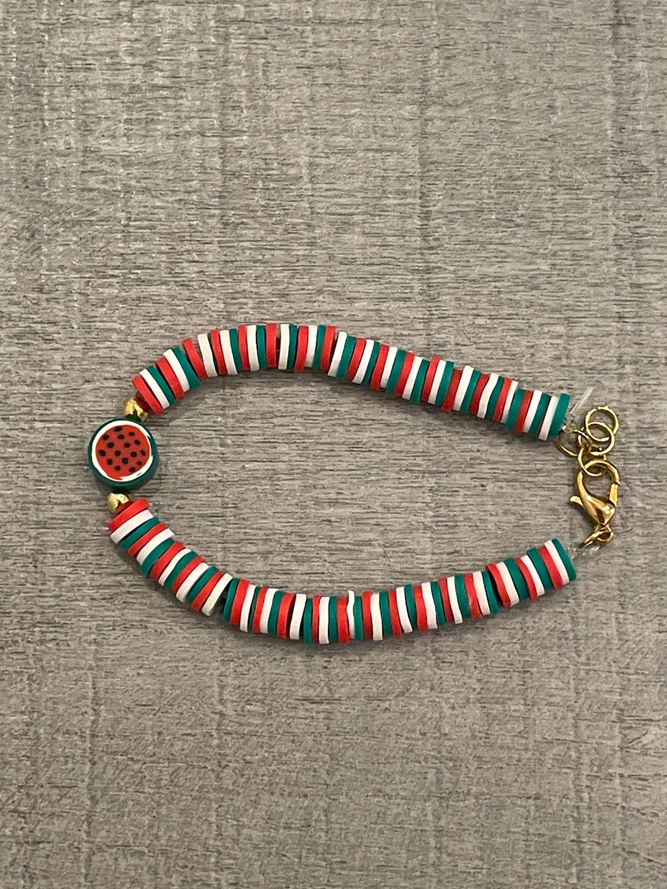 Preppy Watermelon Bracelet - Etsy