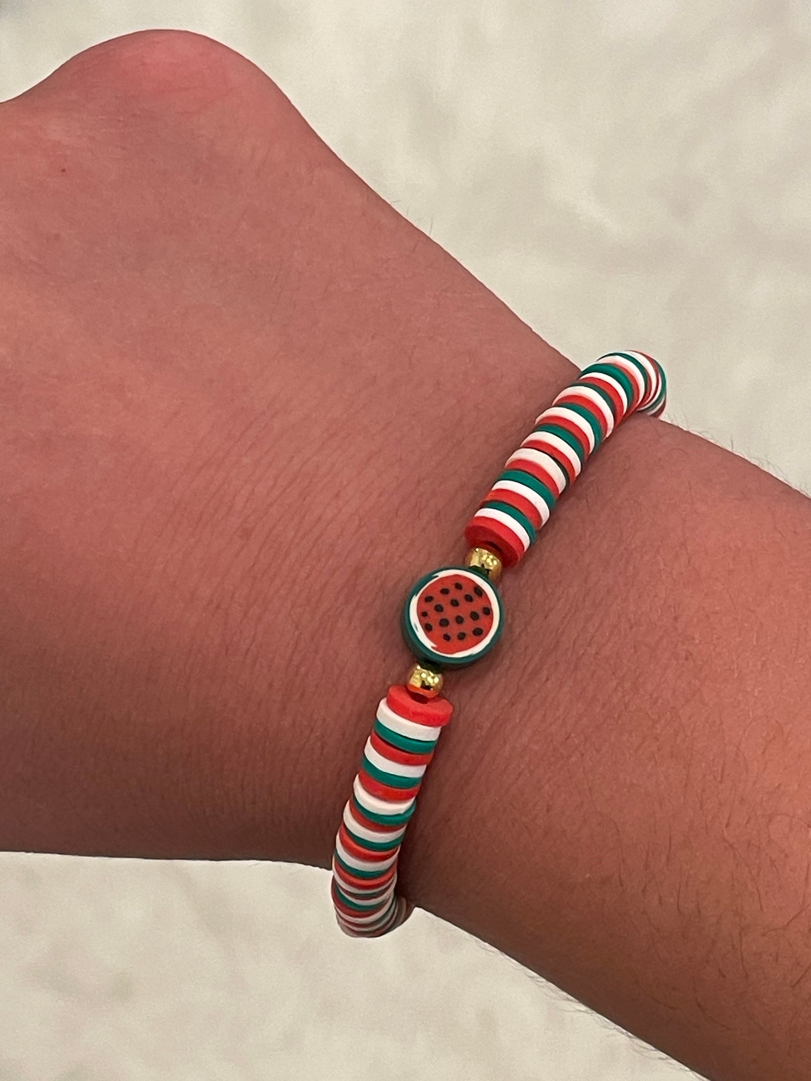 Preppy Watermelon Bracelet - Etsy