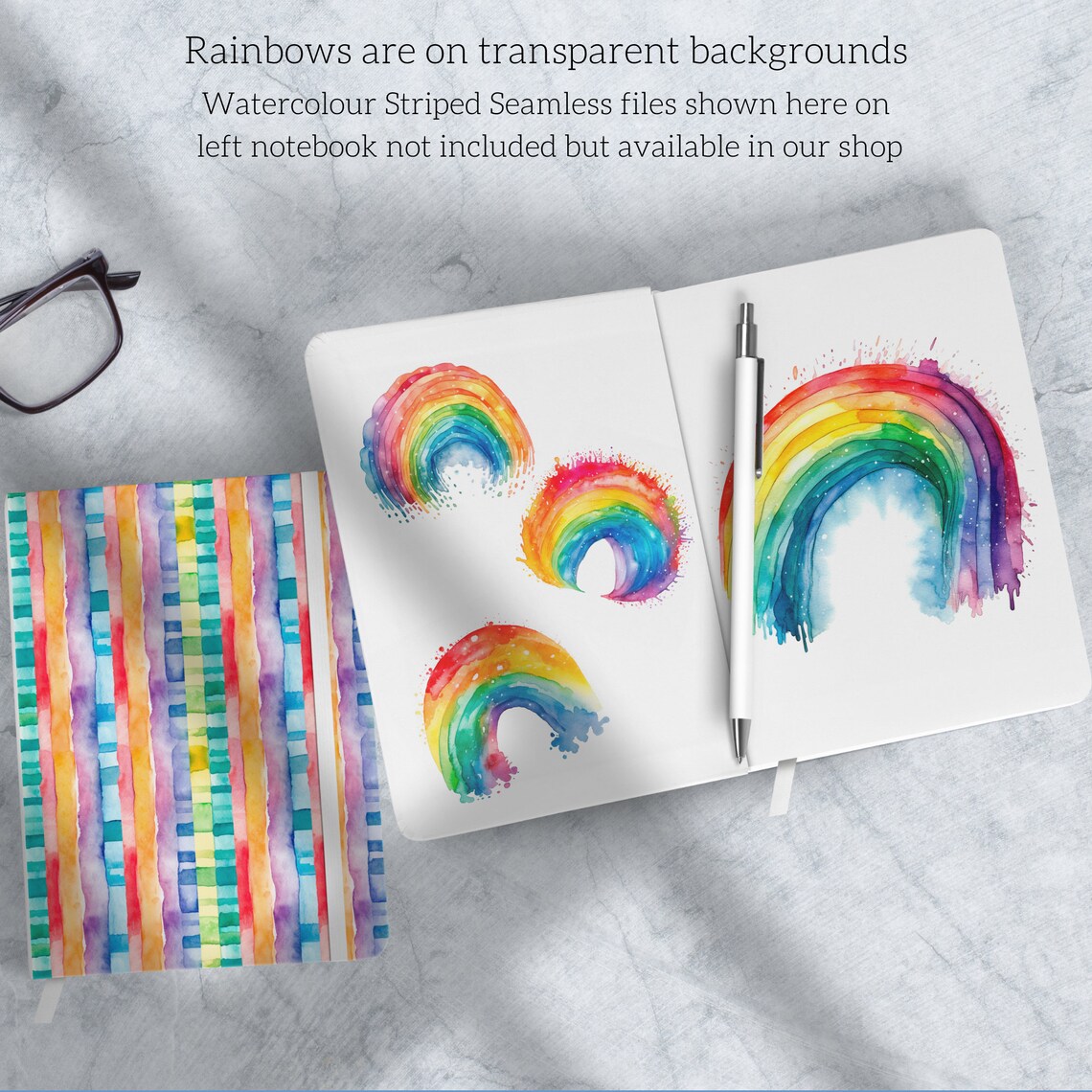 Watercolor Rainbow Clipart, Rainbows, PNG, Transparent Background ...