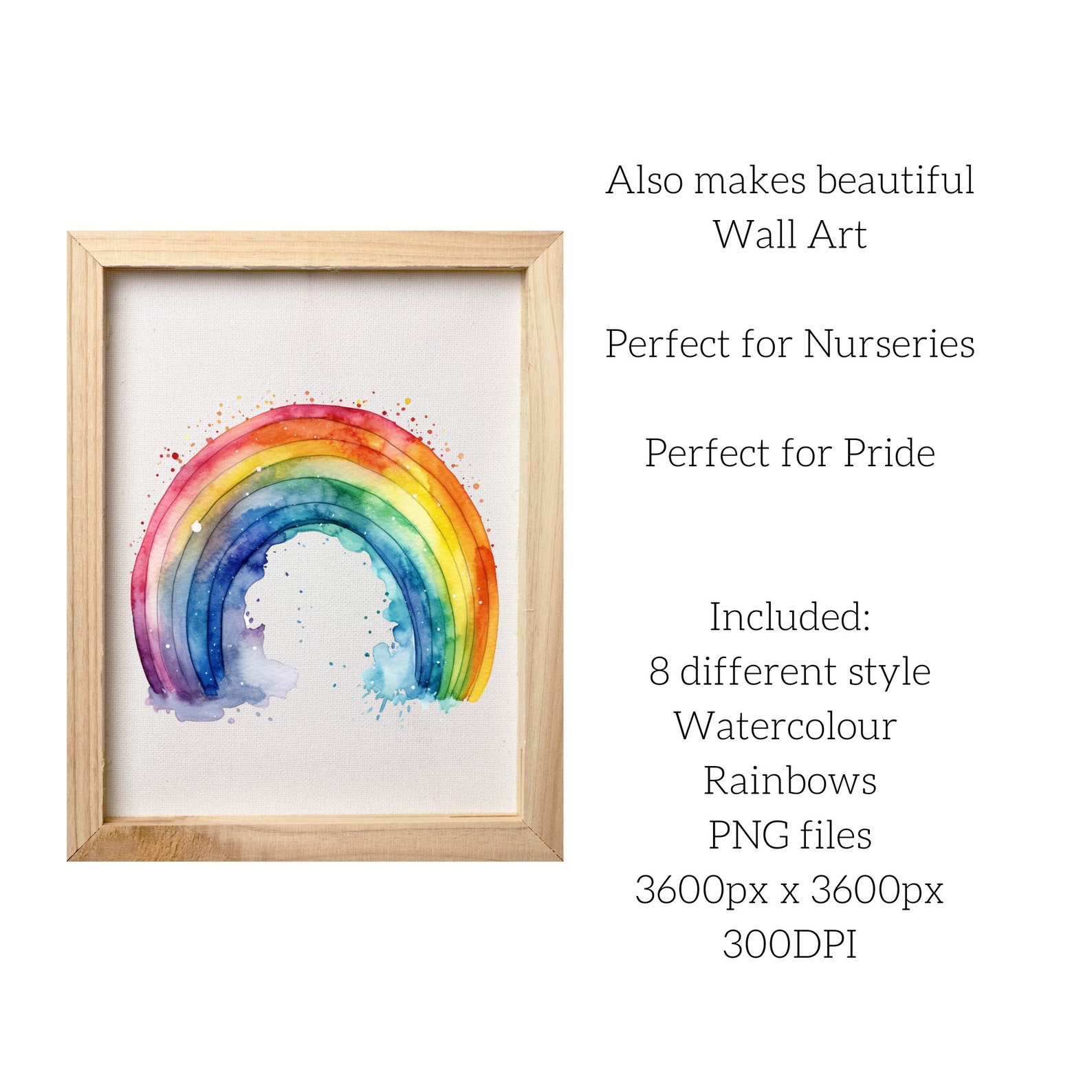 Watercolor Rainbow Clipart, Rainbows, PNG, Transparent Background ...