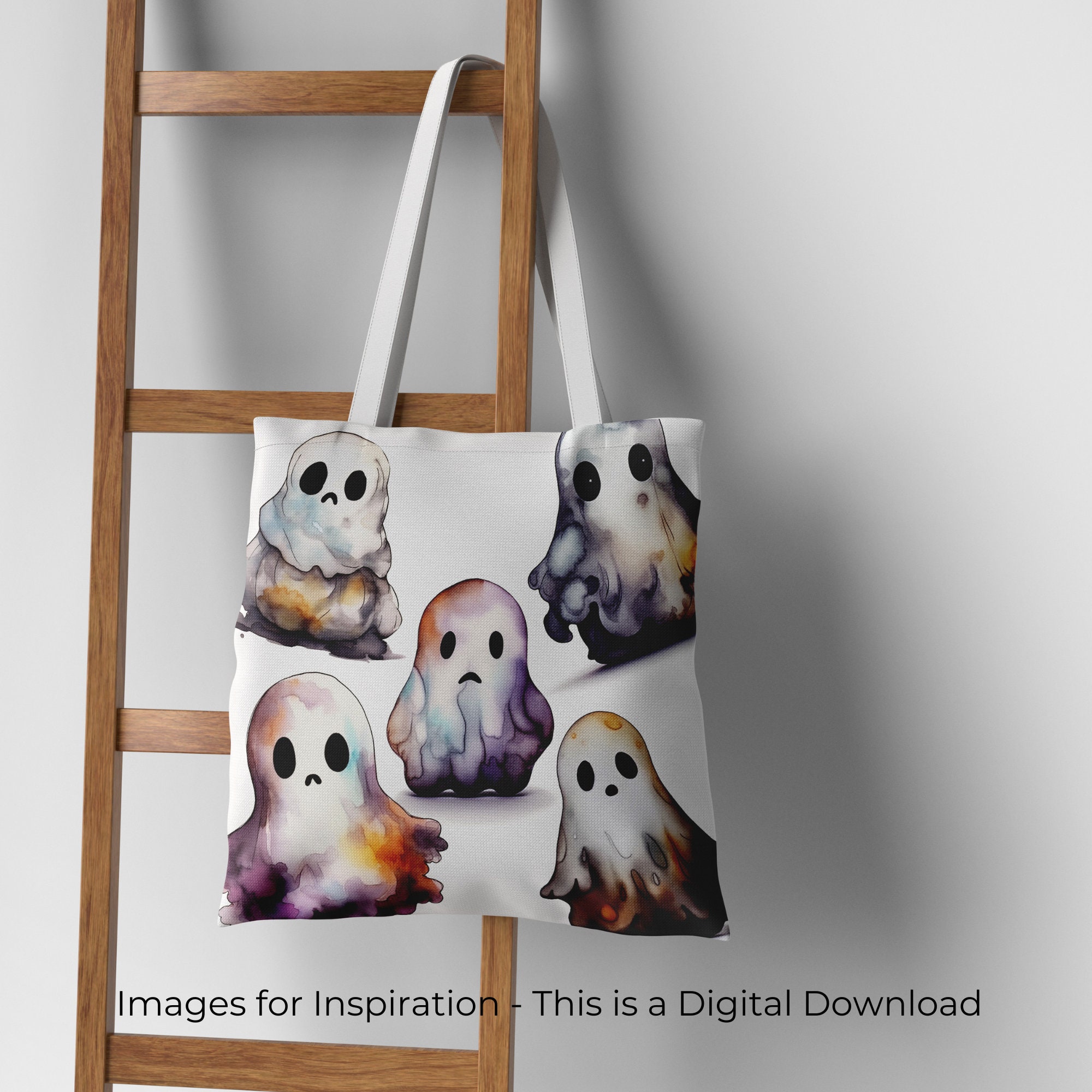 Inky Ghosts Clipart Halloween Clipart Cute Ghost Clipart - Etsy