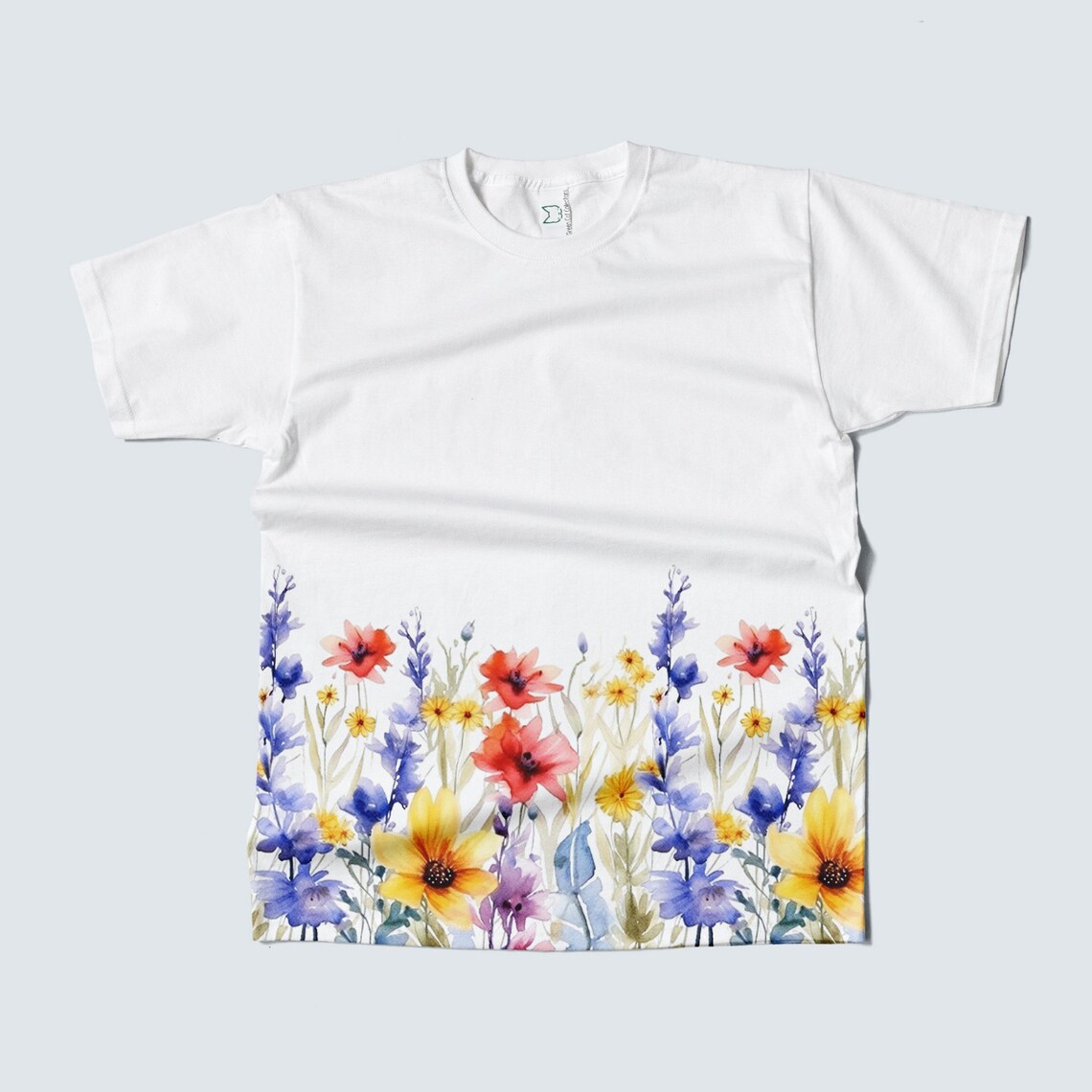 Watercolor Wildflower Seamless Borders, PNG, Wildflower Clipart ...